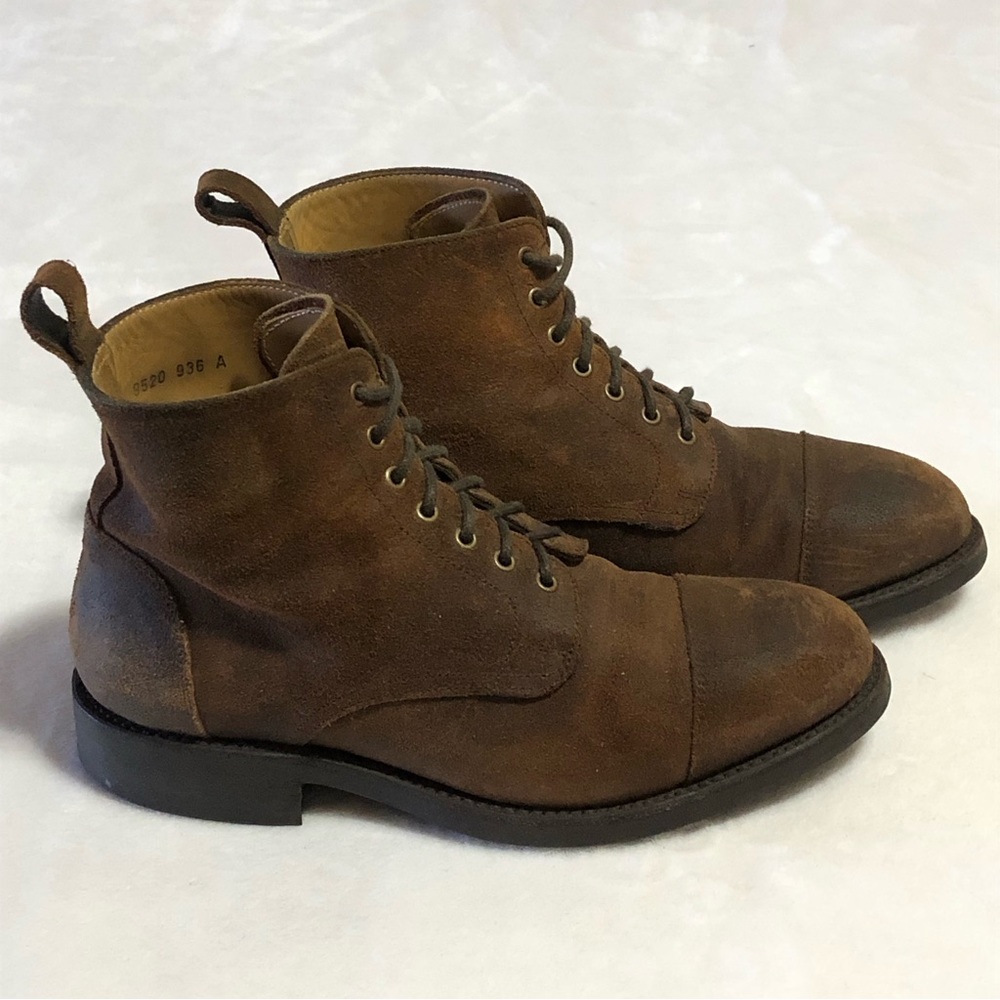 Taft Dragon “Roughout” Brown Suede Leather Lace Up An… - Gem